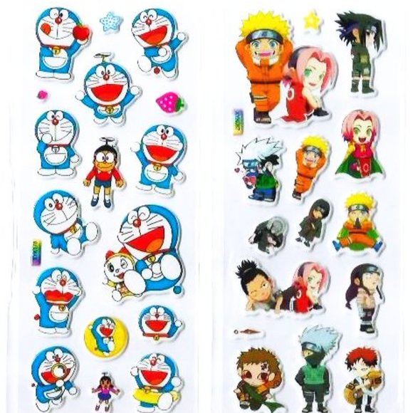 Office | New Mini Anime Puffy Stickers Pokemon Chibi Naruto | Poshmark